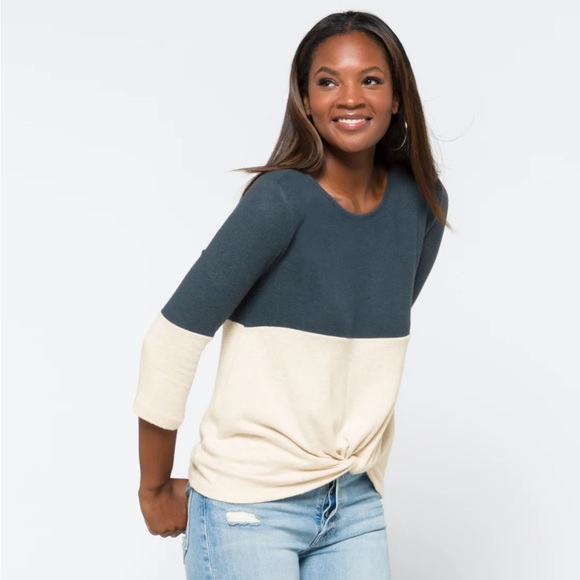 Market & Spruce | Tops | Market Spruce Samantha Front Twist Navy ...